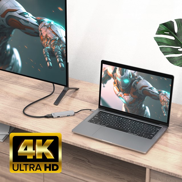 Adapter ACT USB-C 4K multiport voor 2 HDMI monitoren - Datas Kantoor ...
